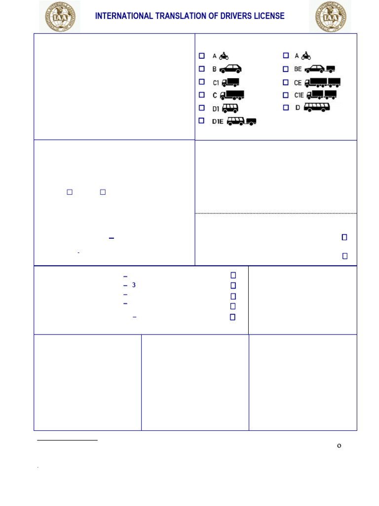 Application For International Drivers License | PDF | Driver's License ...