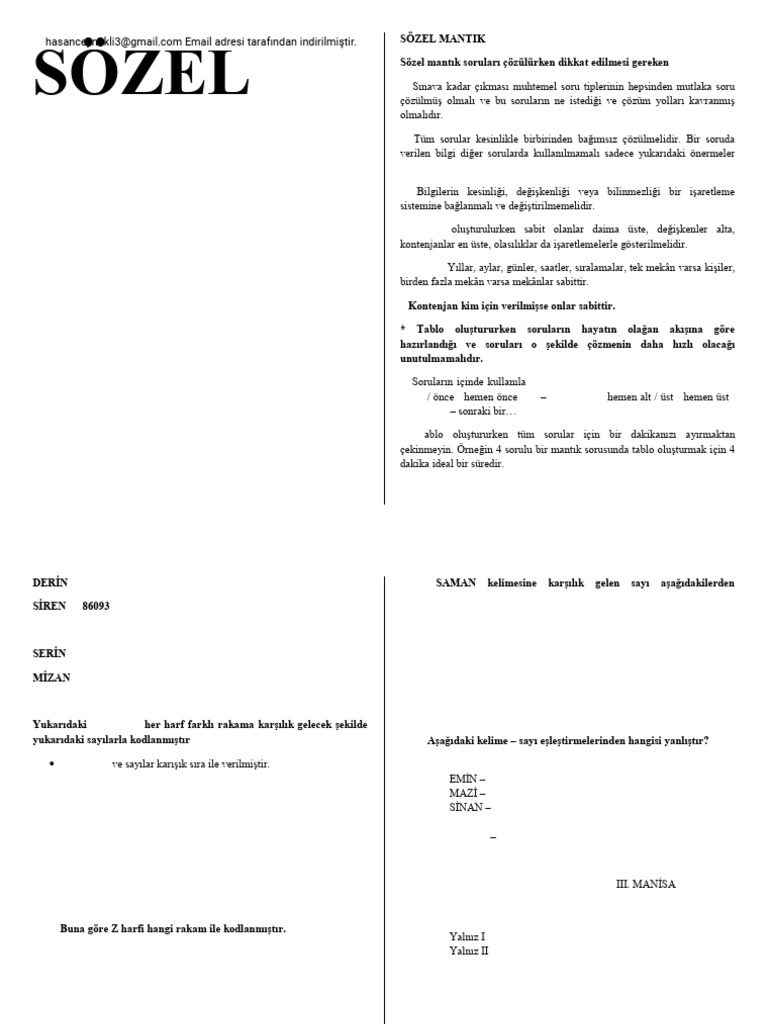 p0YSÖZEL MANTIK - aGFzYW5jZXluYWtsaTNAZ21haWwuY29t | PDF