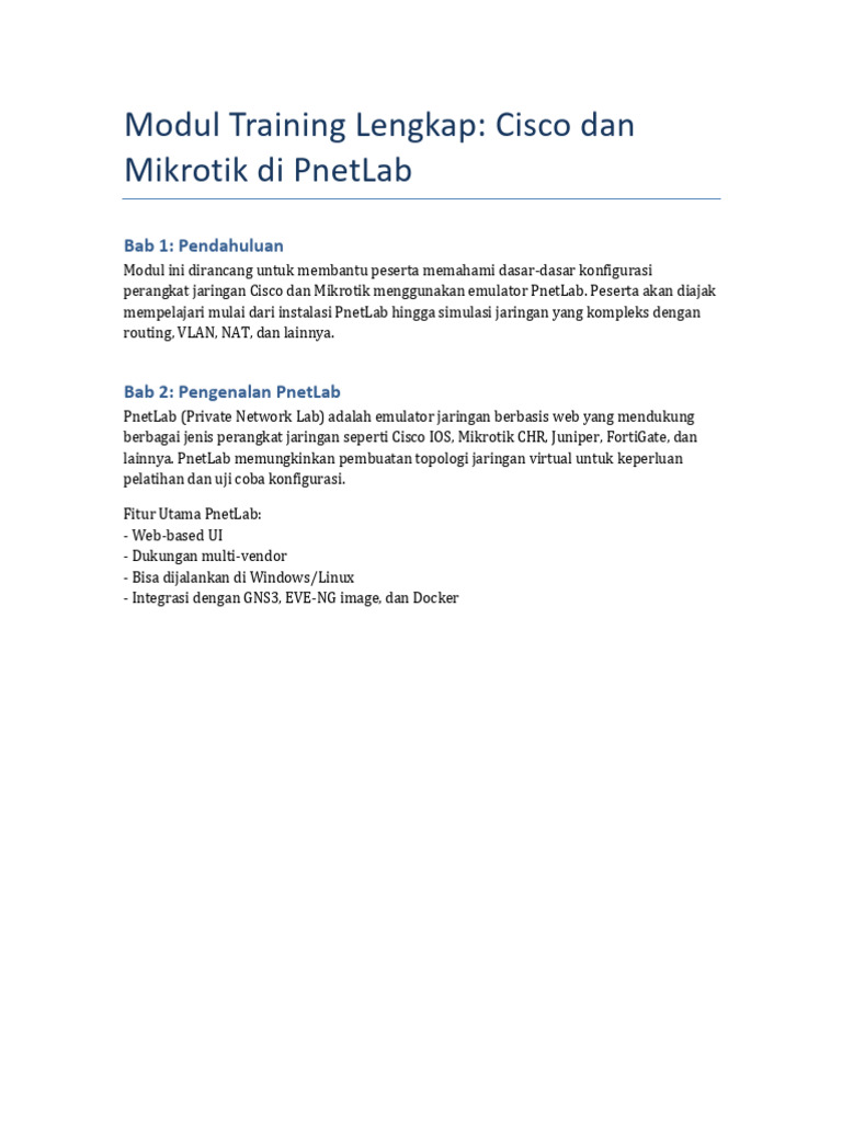 PnetLab 1 | PDF