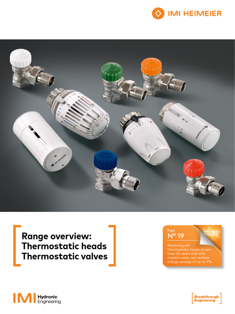 A4 Thermostatic Heads and Valves Range Brochure | PDF | Valve | Thermostat