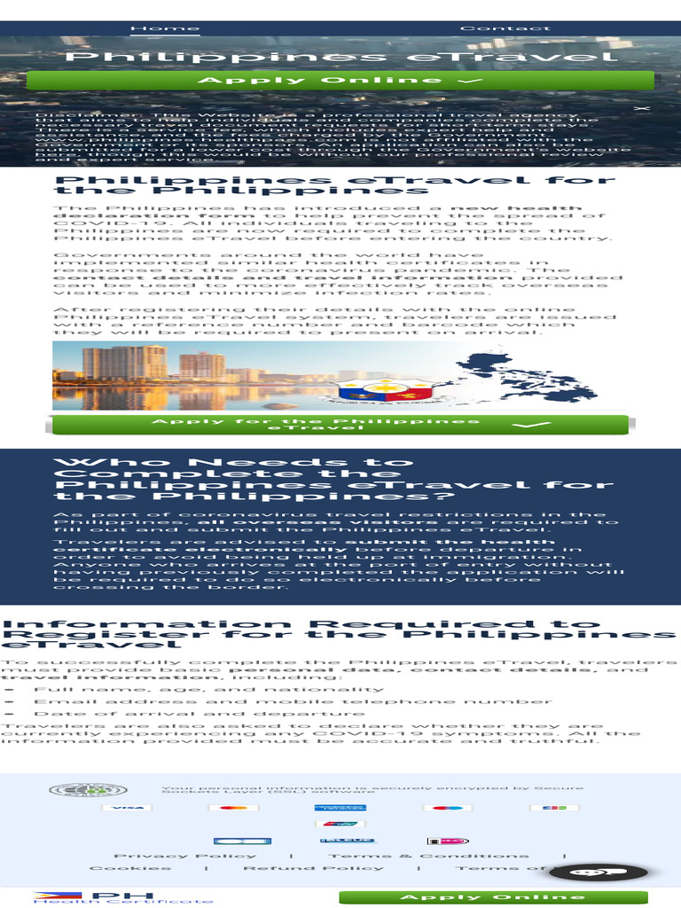 Philippines ETravel Philippines ETravel Official Application | PDF ...