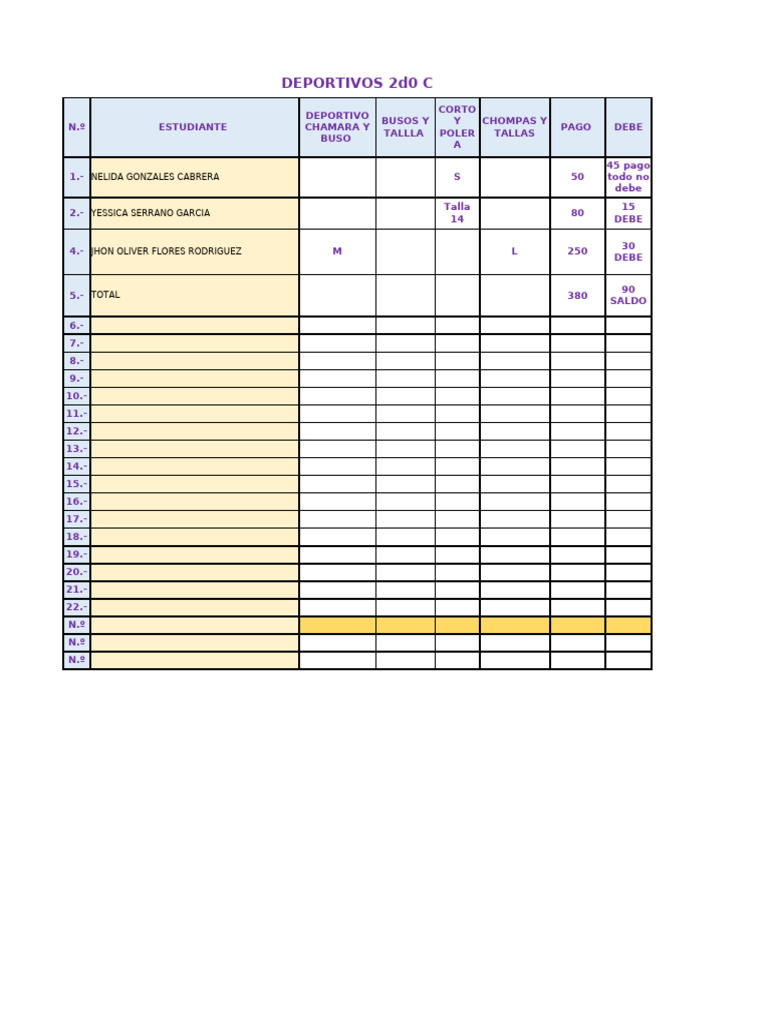 Deportivos 2C 2025 | PDF