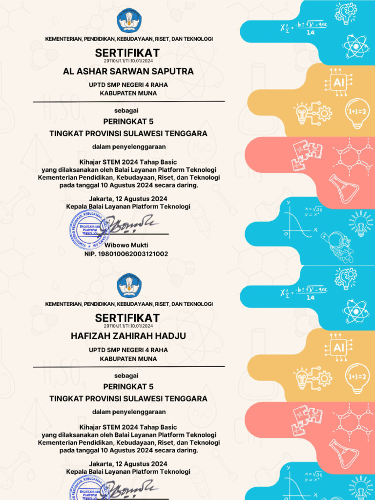 Sultra.02.00020 - Sertifikat Tahap Basic | PDF