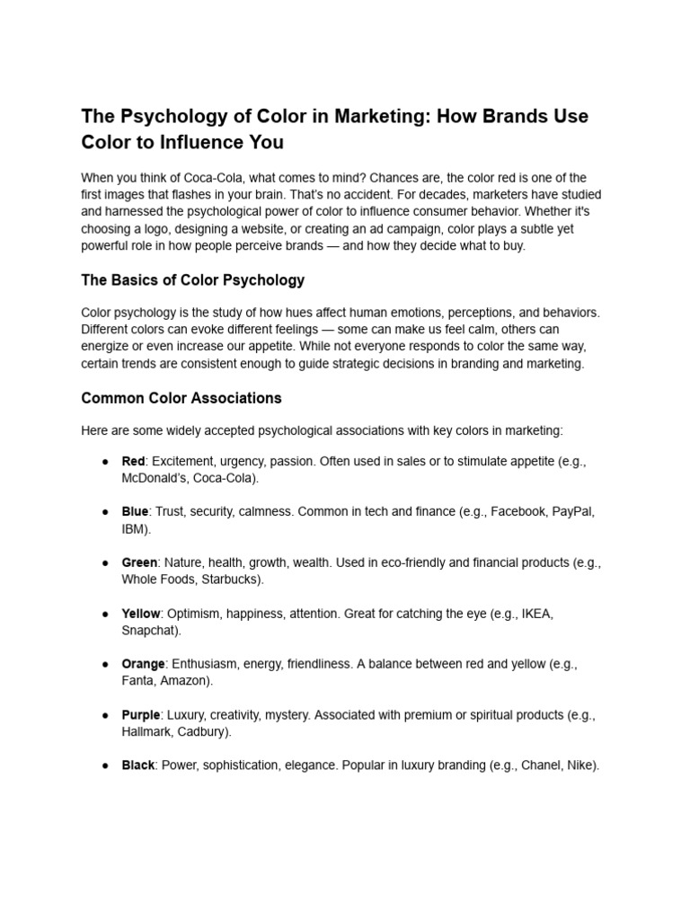 The Psychology of Color in Marketing - How Brands Use Color To ...