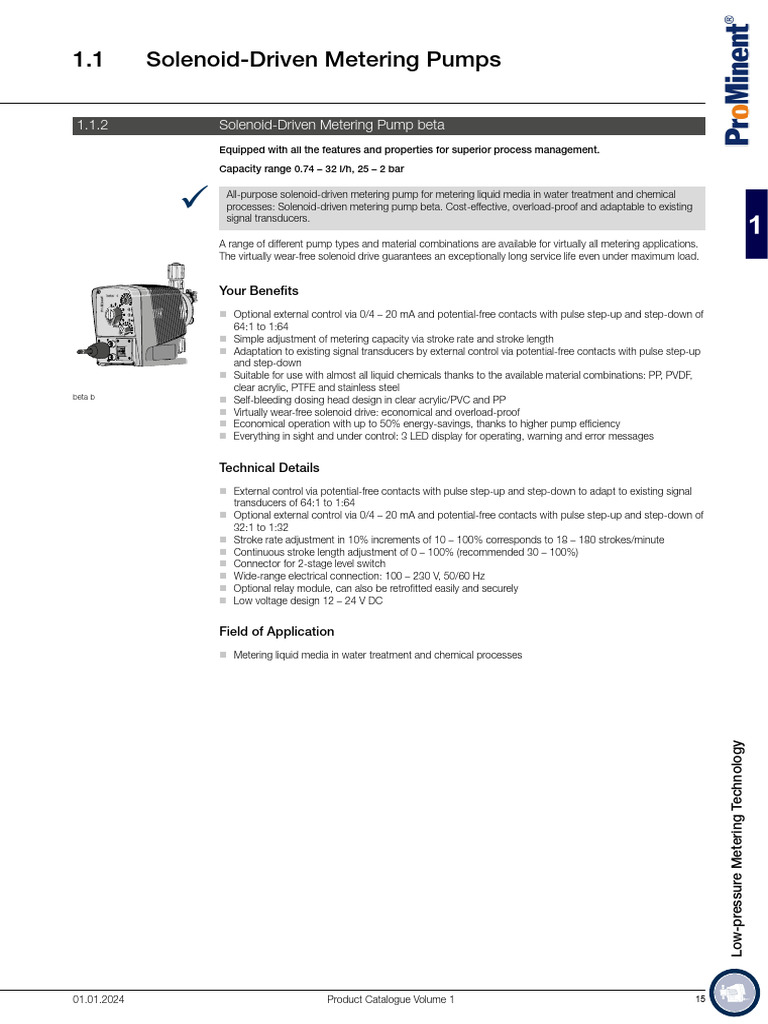 Solenoid-Driven Metering Pump Beta | PDF | Valve | Pump