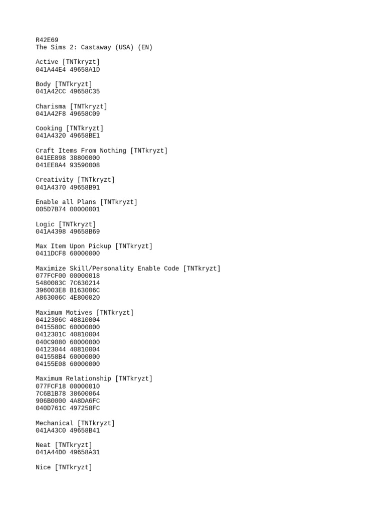 The Sims 2 - Castaway (USA) (En) | PDF