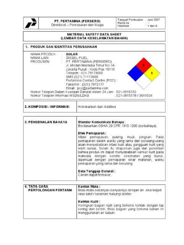 MSDS SOLAR, | PDF