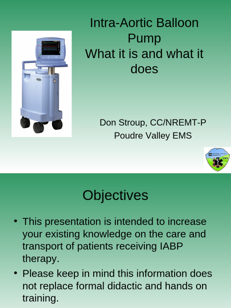Intra Aortic Balloon Pump 1205129580991598 3 | PDF | Aorta | Ventricle ...