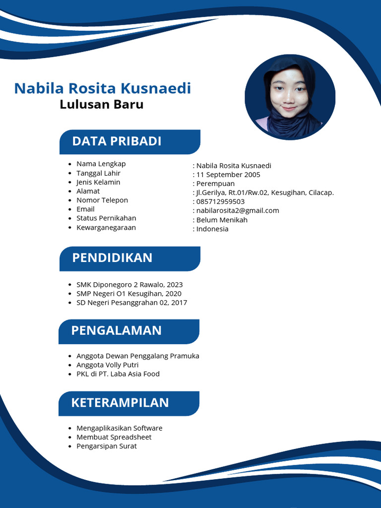 CV NABILA ROSITA | PDF