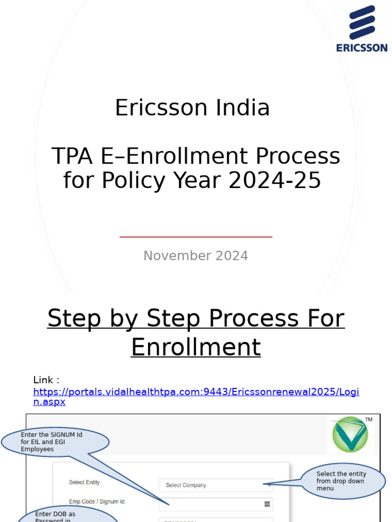 TPA Enrolment Process For Existing Employees 2024-25 | PDF
