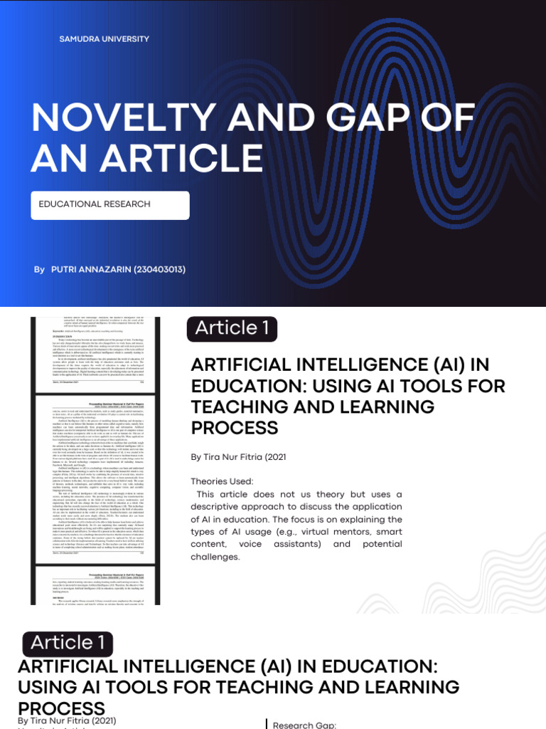 Novelty and Gap of An Article - Putri Annazarin (230403013) - 20250411 - 152214 - 0000 | PDF ...