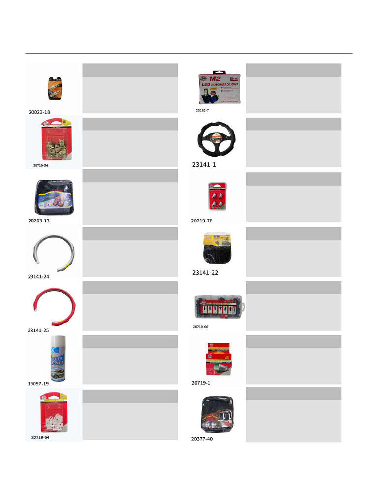 Catálogo de Accesorios Automotrices | PDF