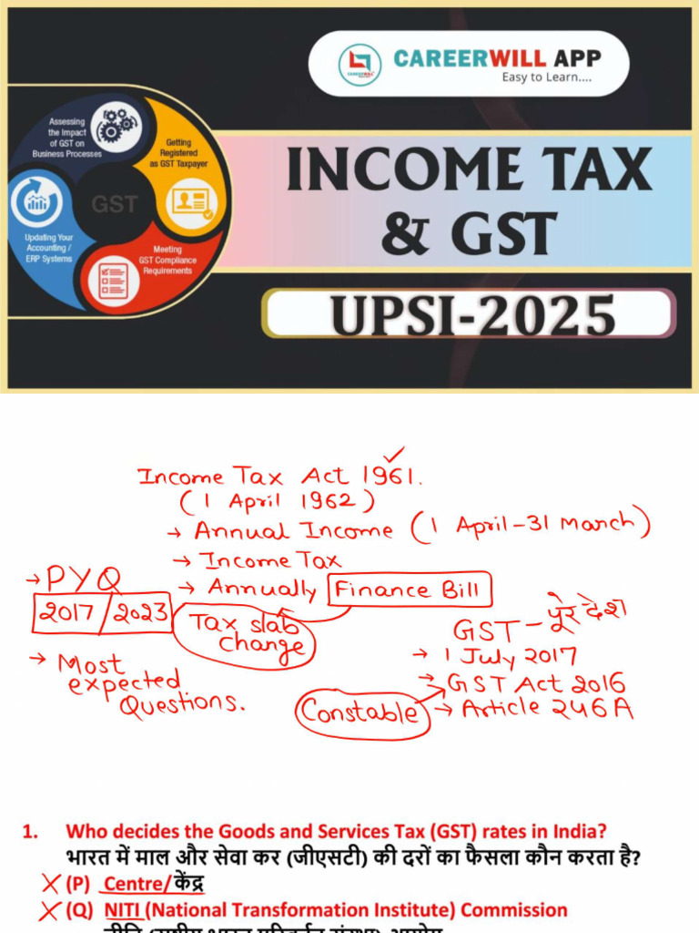 Economics #01 - Income Tax & GST | PDF