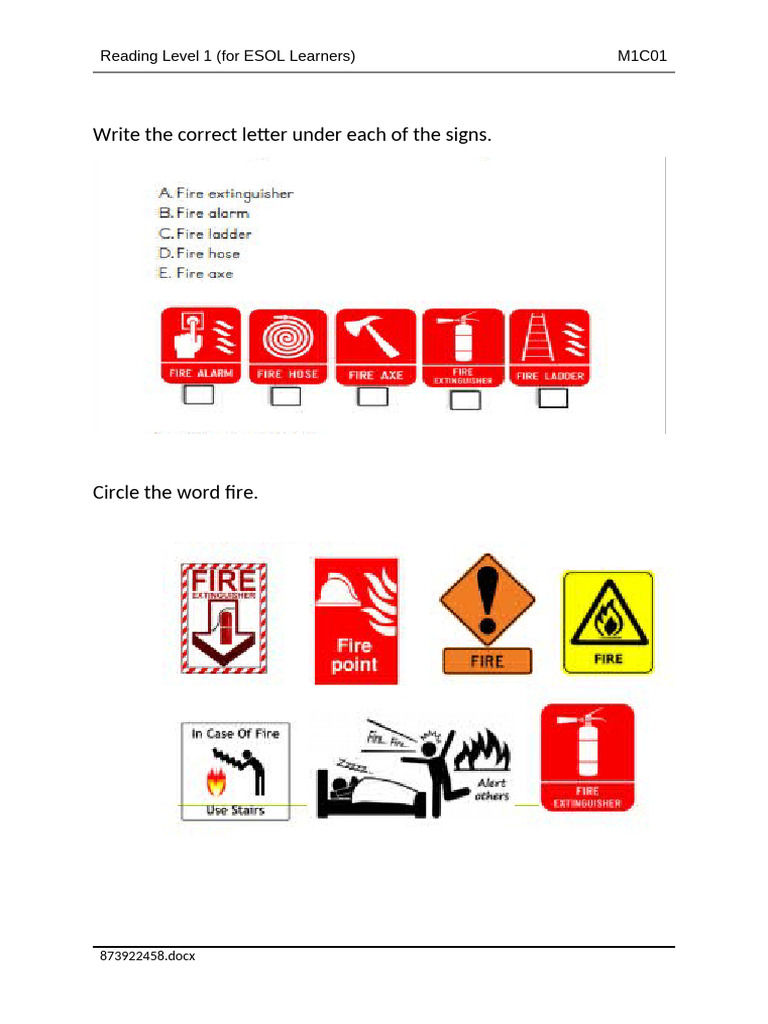 M1C01_LO2_002 Fire signs | PDF