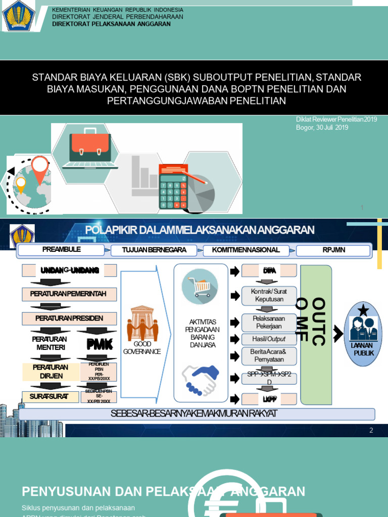 Standar Biaya Keluaran SBK | PDF
