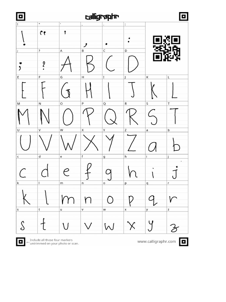 Calligraphr Template | PDF