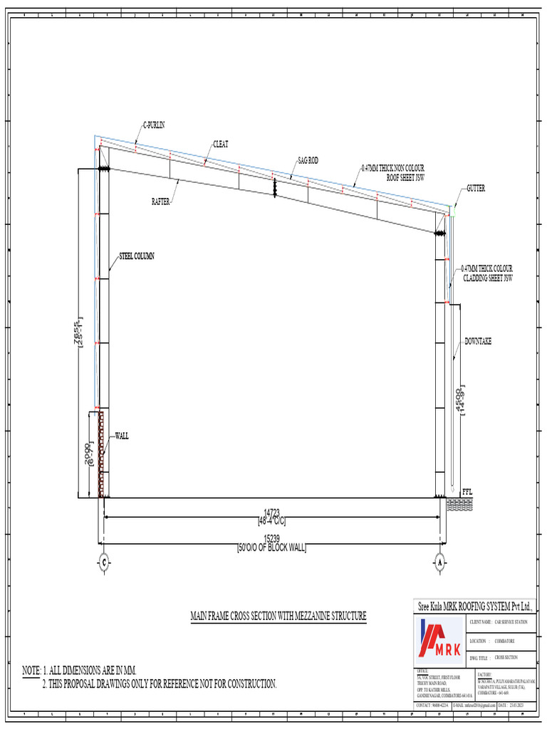 Main Frame Cross Section | PDF | Architectural Elements | Architectural ...