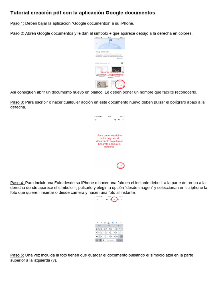 Tutorial Creación Documento Google y Exportarlo A PDF | PDF