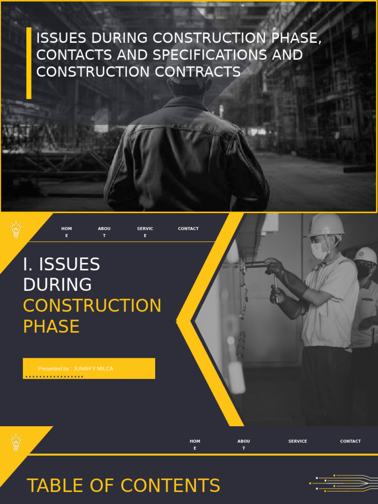 ST 2 - G1 - Issues During Construction Phase, Contracts and ...