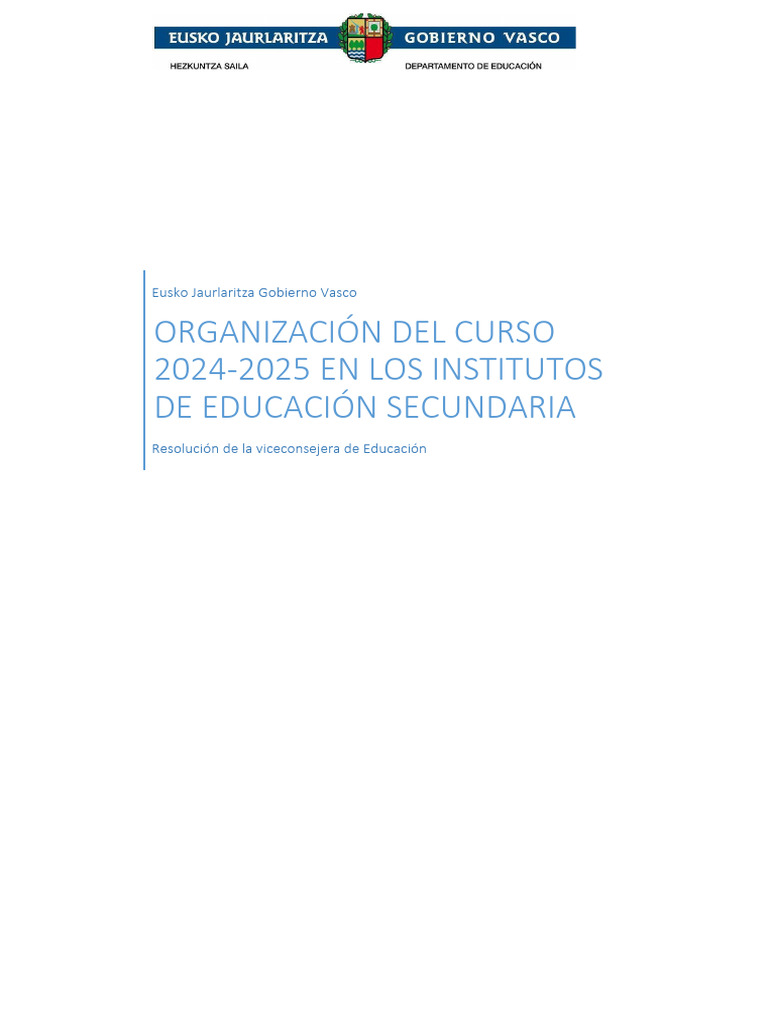 Organización 2024-2025 DBH | PDF | Evaluación | Maestros