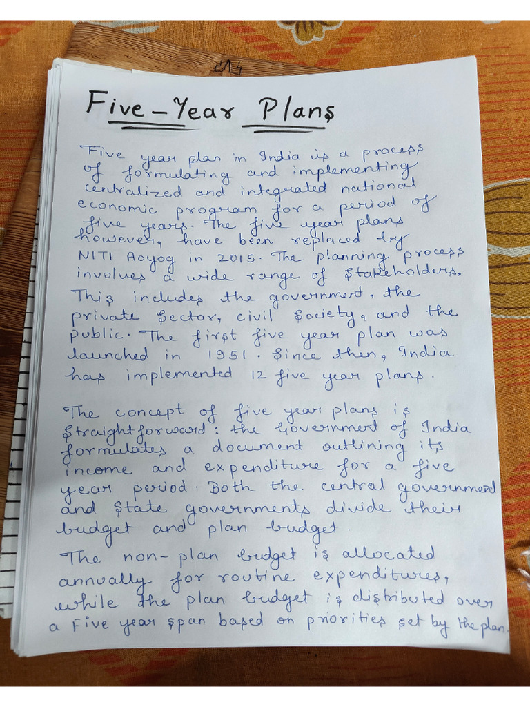Five Year Plan | PDF