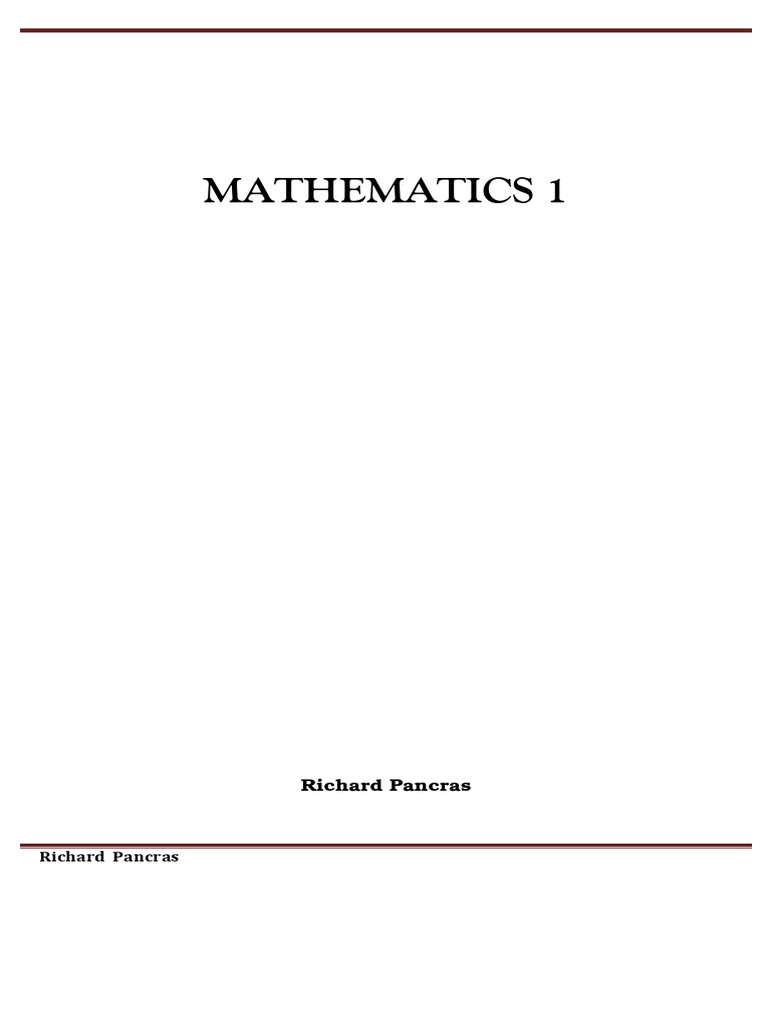 Adv Mathematics 1 Review | PDF | Mathematical Analysis | Mathematics