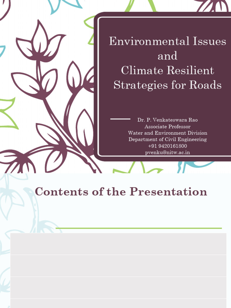 Introduction To EIA of Roads | PDF | Environmental Impact Assessment | Road