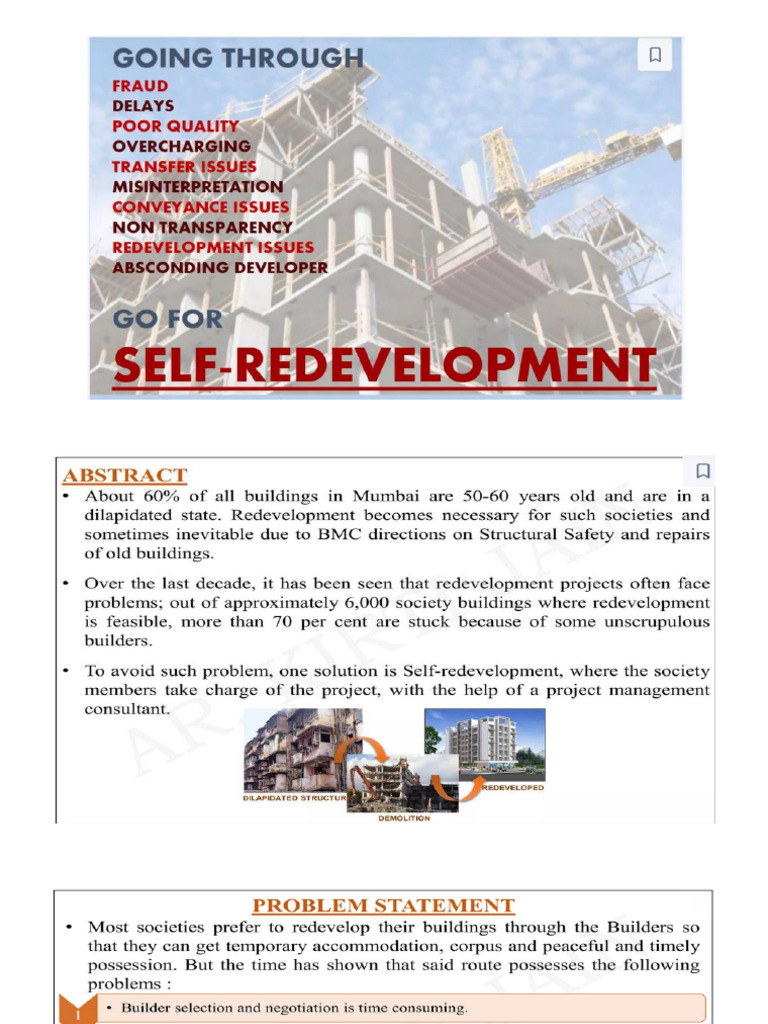 Self Redevelopment | PDF
