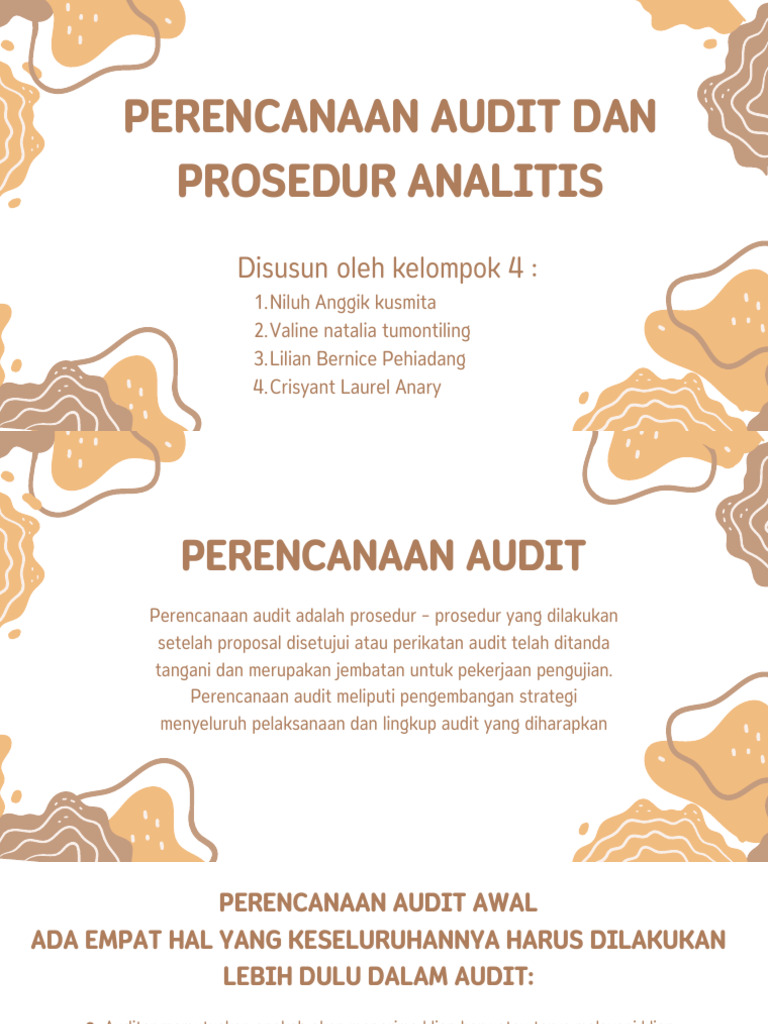 PERENCANAAN AUDIT DAN PROSEDUR ANALITIS | PDF