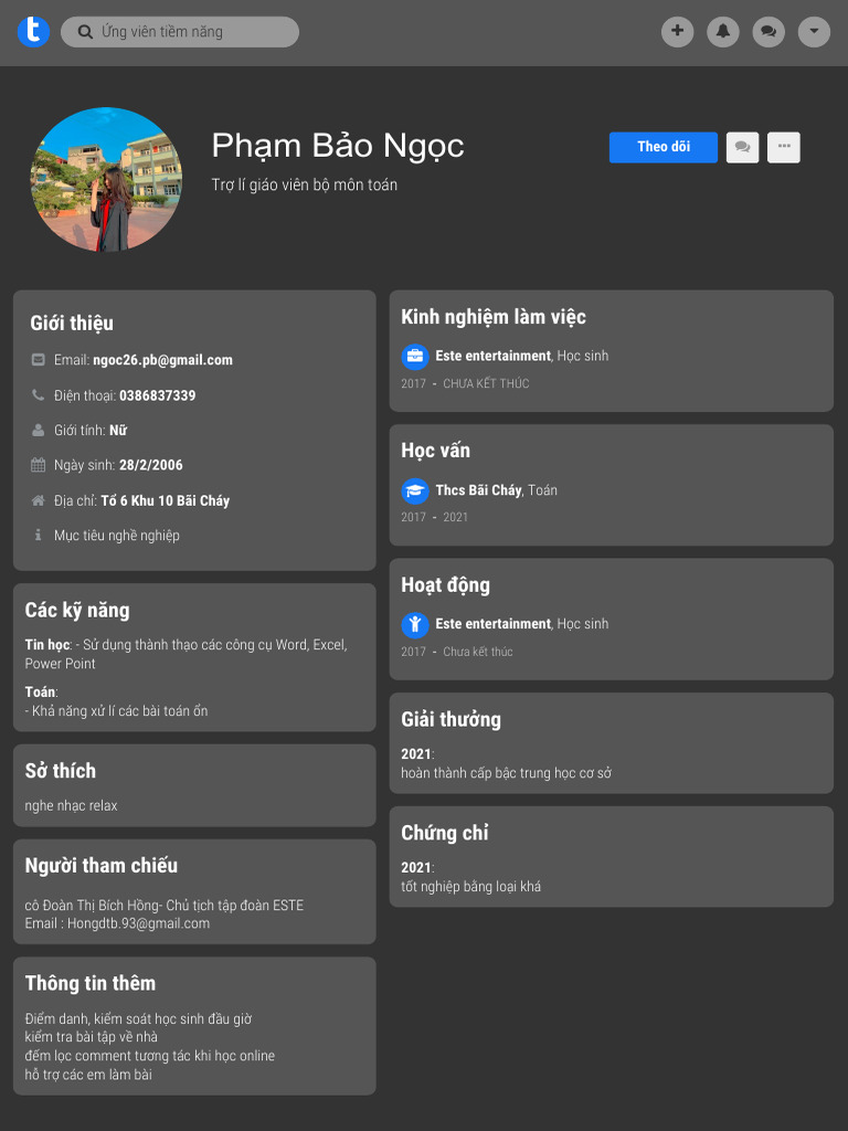 Pham-Bao-Ngoc-TopCV.vn-040621.160626 | PDF