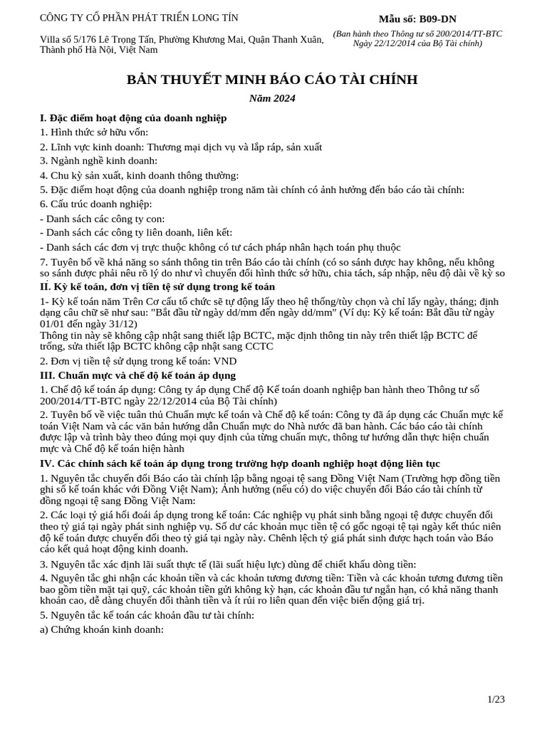 B09 DN Thuyet Minh LT | PDF