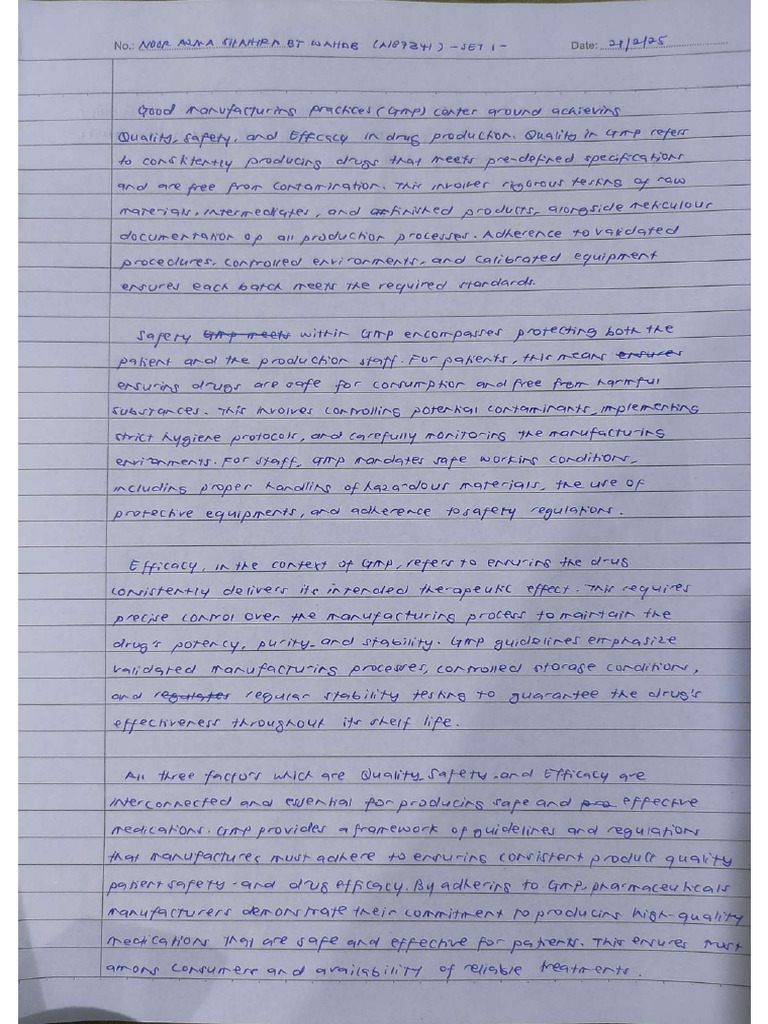 A187341 Quiz GMP | PDF