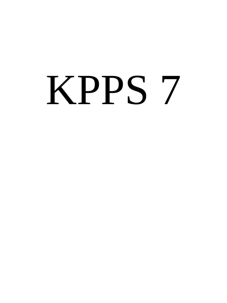 KPPS 7 | PDF