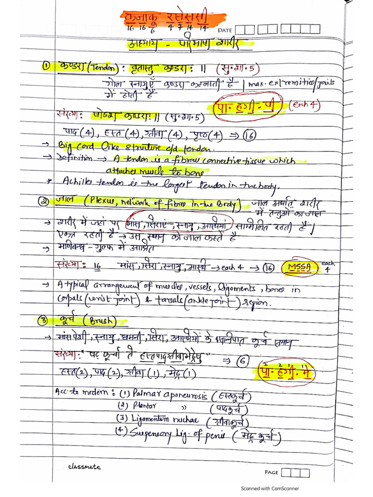 paribhasha sharir anatomy | PDF