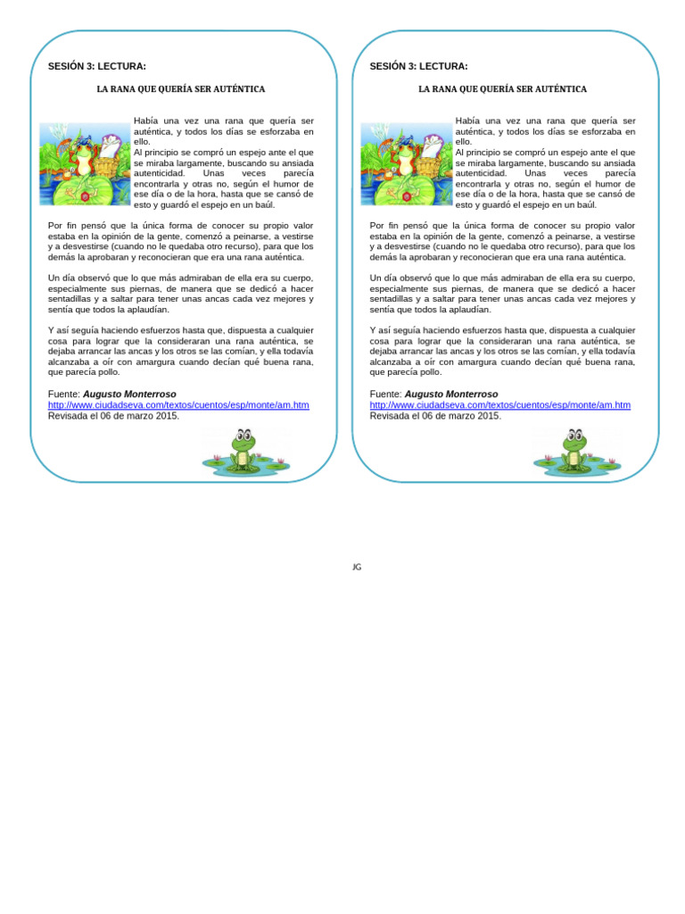La rana y su búsqueda de autenticidad | PDF