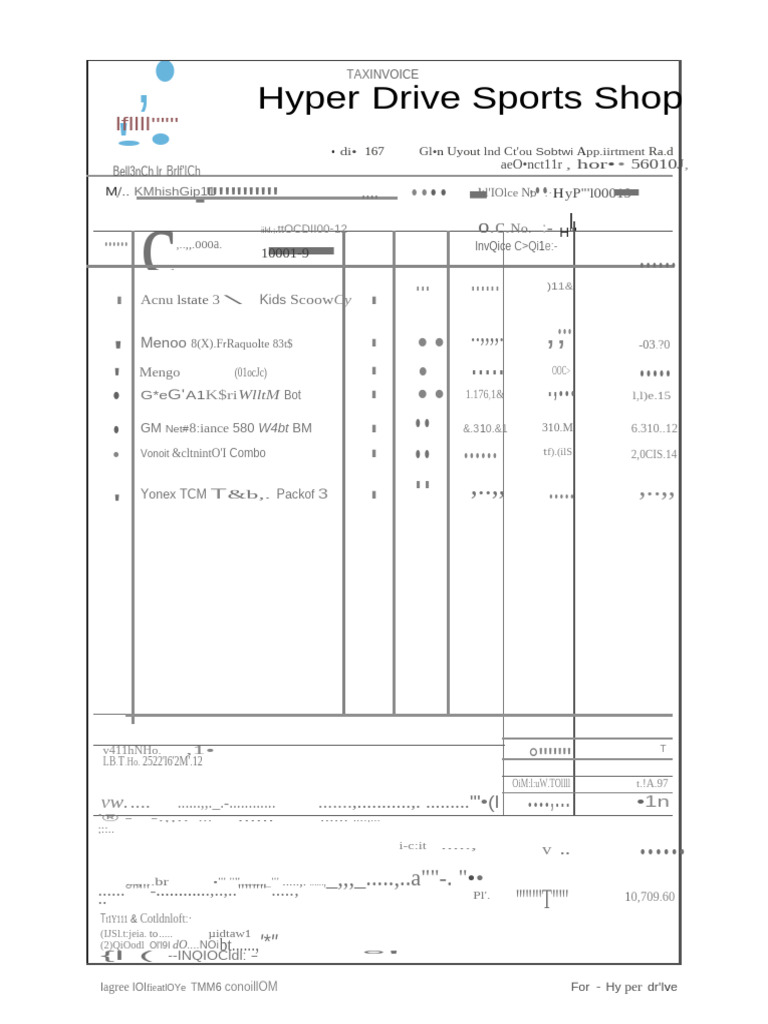 Sport Shop Billing Software Sales Invoice | PDF