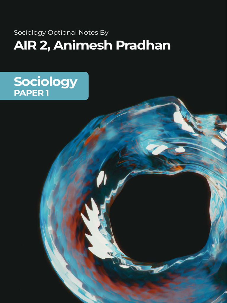 Sociology Paper 1 - AIR2 Handwritten Notes | PDF