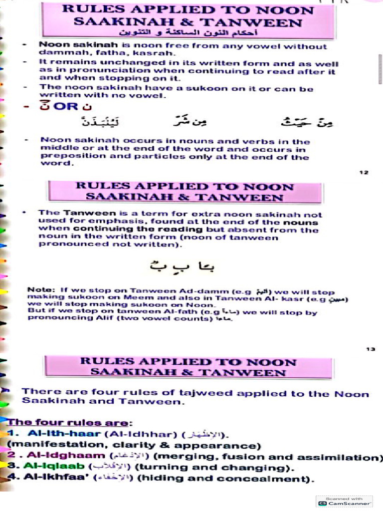 Noon and Meem Rules | PDF