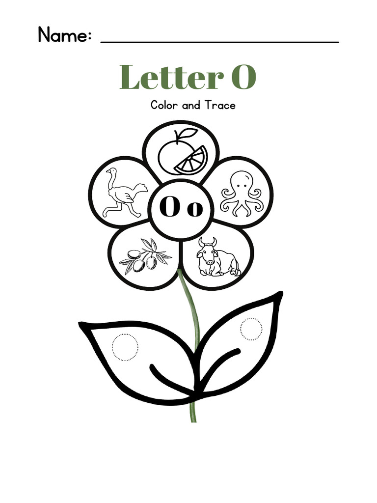Letter Tracing: O, P, Q, R | PDF