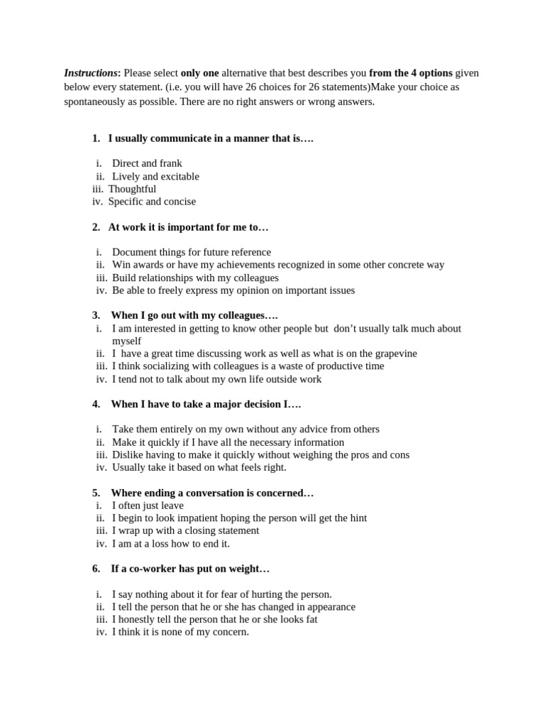 Communication Style Scale New | PDF | Social Psychology | Psychology