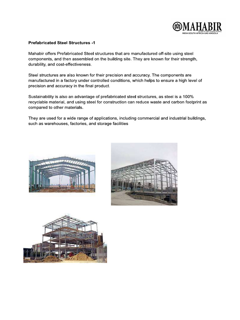 Pre Fabricated Buildings | PDF
