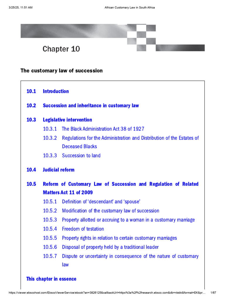 African Customary Law in South Africa | PDF | Justice | Crime & Violence