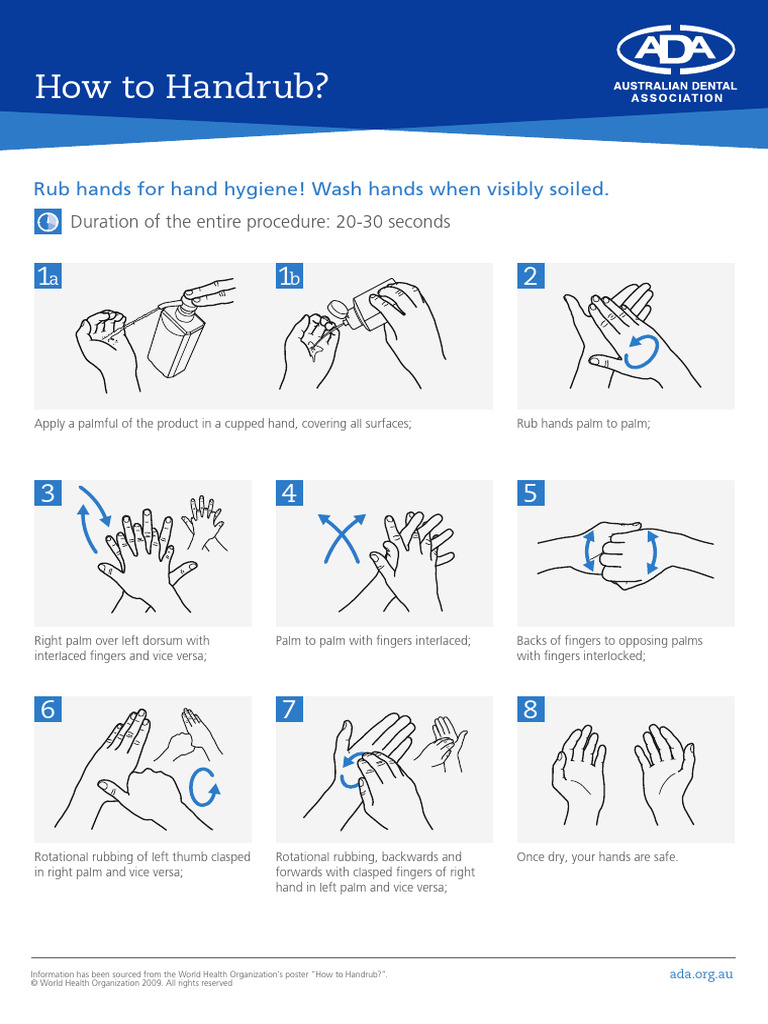 ADA How To HandRub A3 Poster | PDF