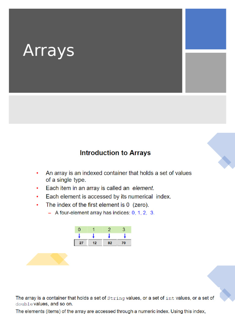 Arrays | PDF