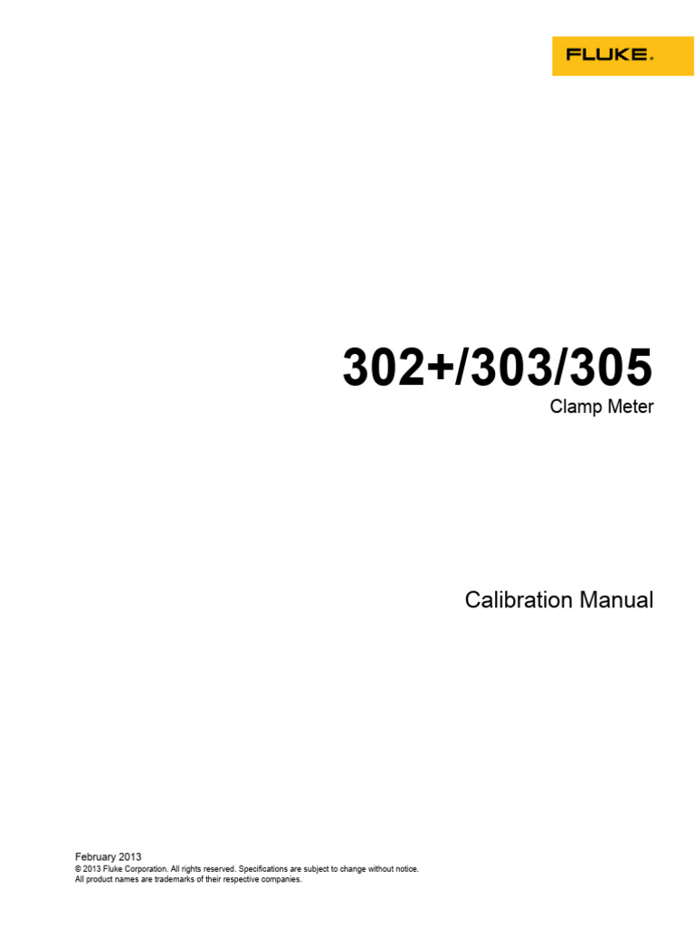 Fluke 302 Ac Clamp Meter 400a Usermanual 1 185ab50646 | PDF | Mains ...