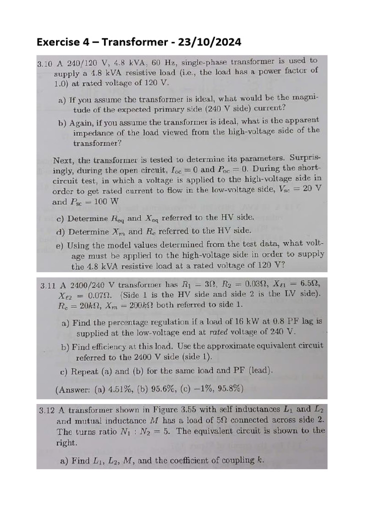 Exercise 4 - Transformer | PDF