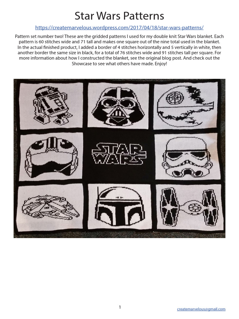 Star Wars Knitting Patterns Collection | PDF | Knitting | Star Wars