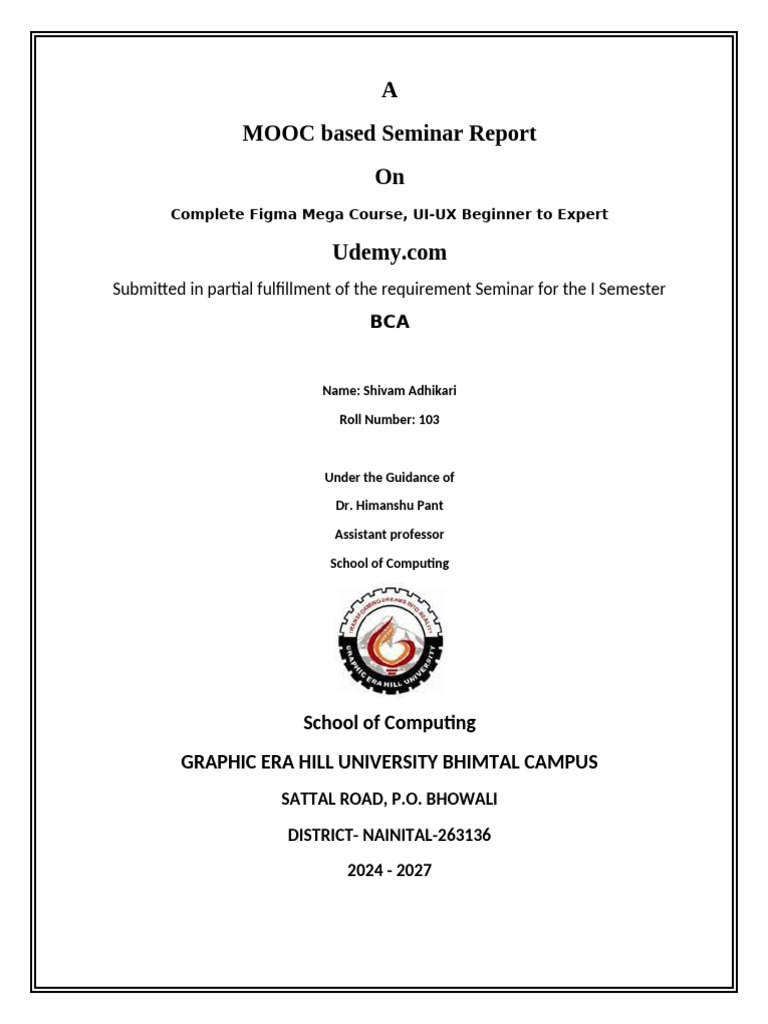 Mooc Front Pages Shivam Adhikari[2] | PDF | Computing