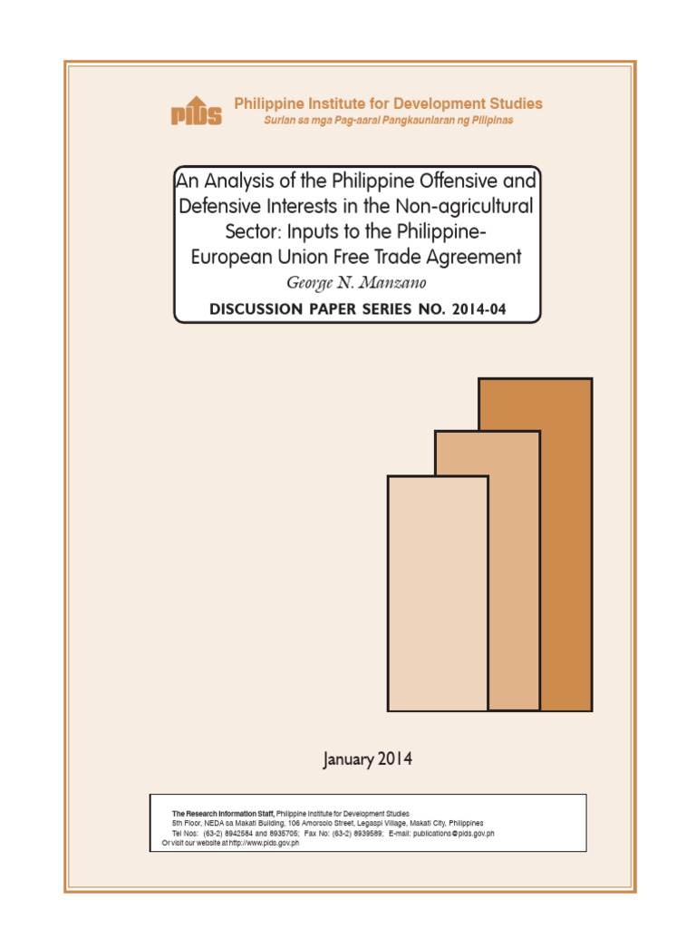 Pidsdps 1404 | PDF | Most Favoured Nation | Economies