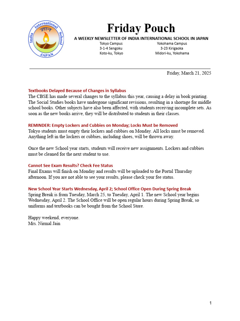 Friday Pouch March 21 2025 | PDF